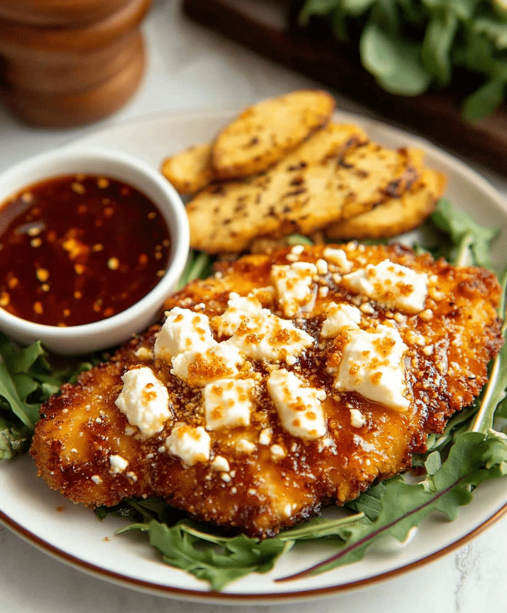 Crispy Hot Honey Feta Chicken