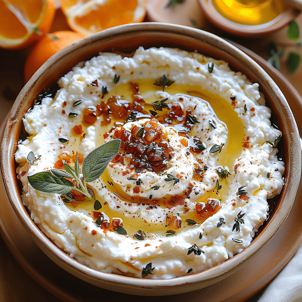 Appetizer Recipes Classy – Spicy Ricotta Dip with Hot Honey