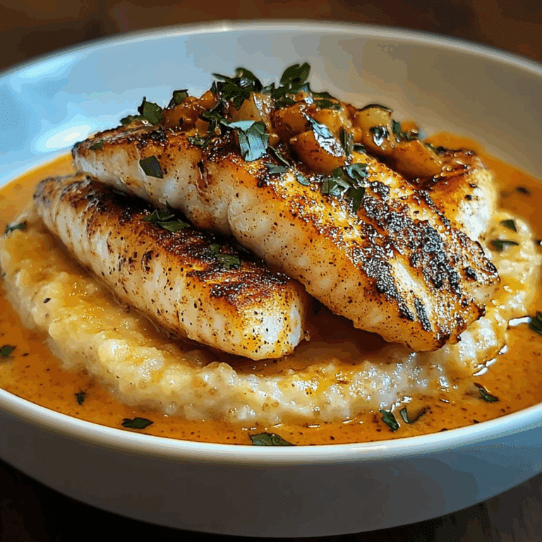 Irresistible 5-Star Fish and Grits With Creamy Cajun Sauce
