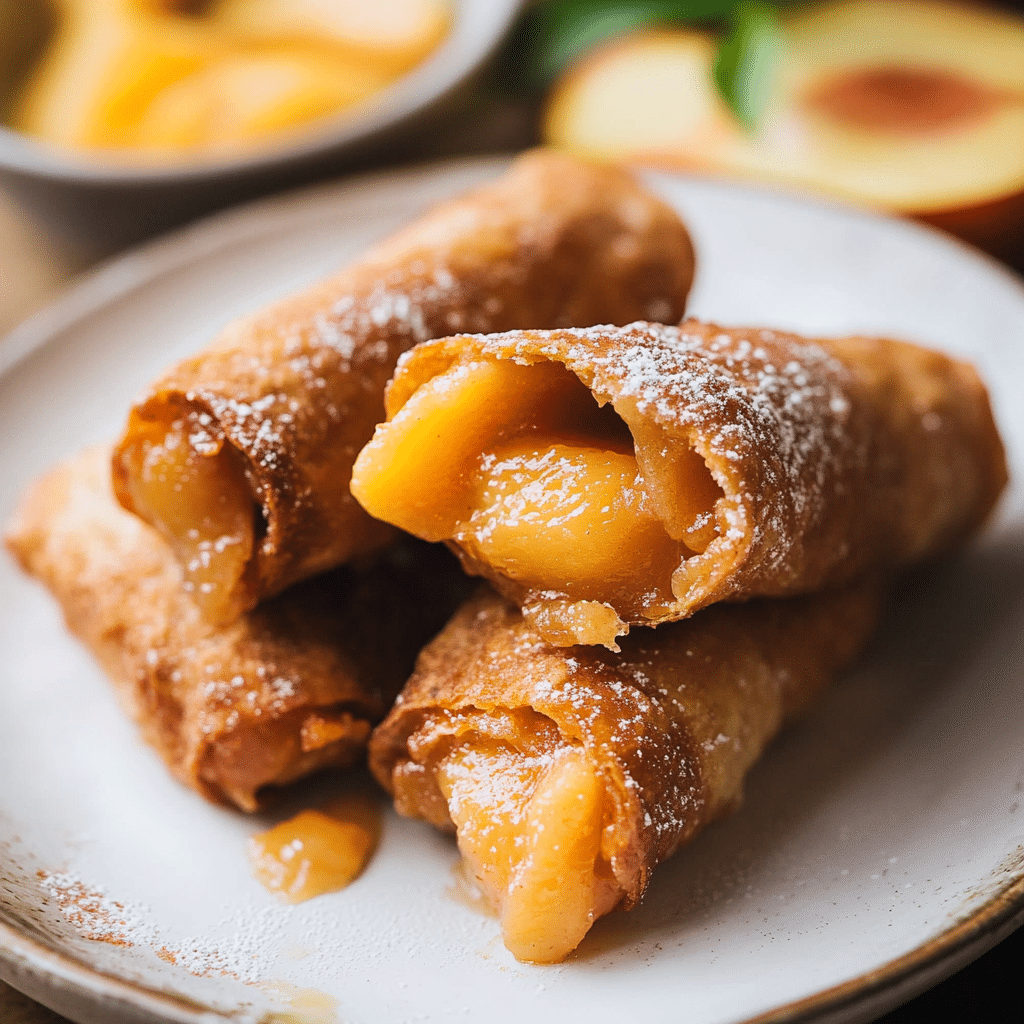 Peach Cobbler Egg Rolls – Irresistible 3-Step Dessert Recipe to Love