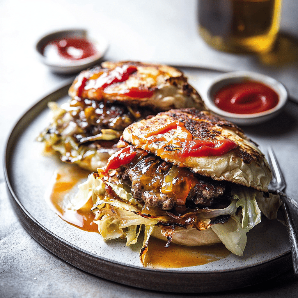 Savory Oven-Baked Cabbage Burgers for a Healthy Family Dinner