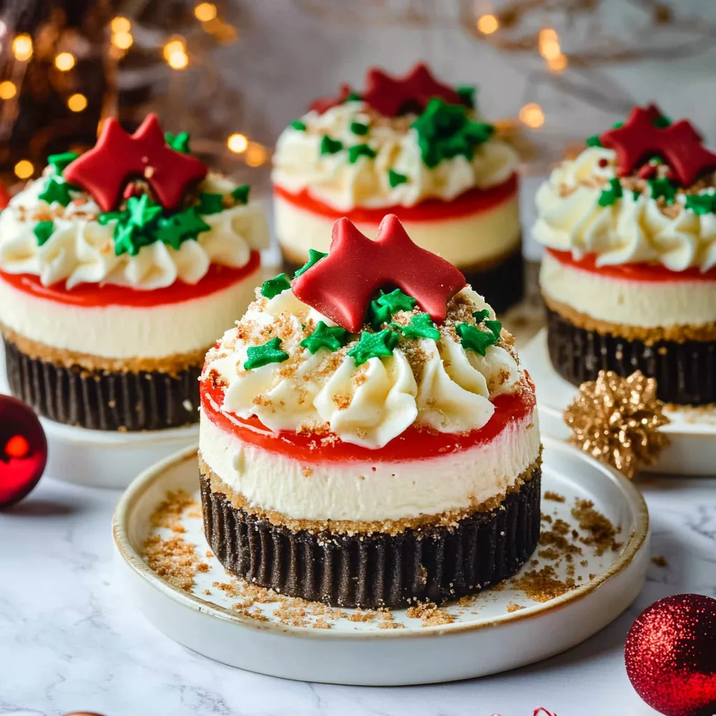 Mini Christmas Cheesecake: Festive Bites of Creamy Holiday Joy
