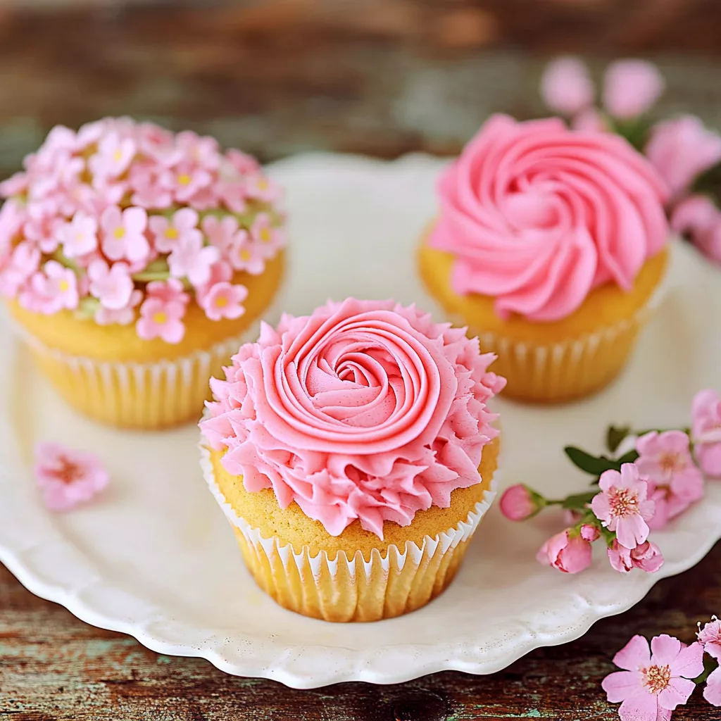 How to Make Gorgeous Flower Cupcakes for Spring Parties