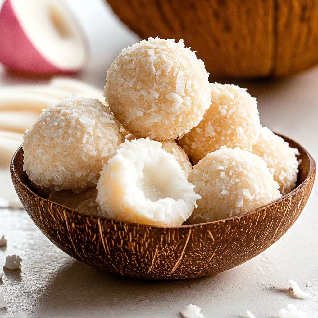 No-Bake Coconut Balls (2 Ingredients)