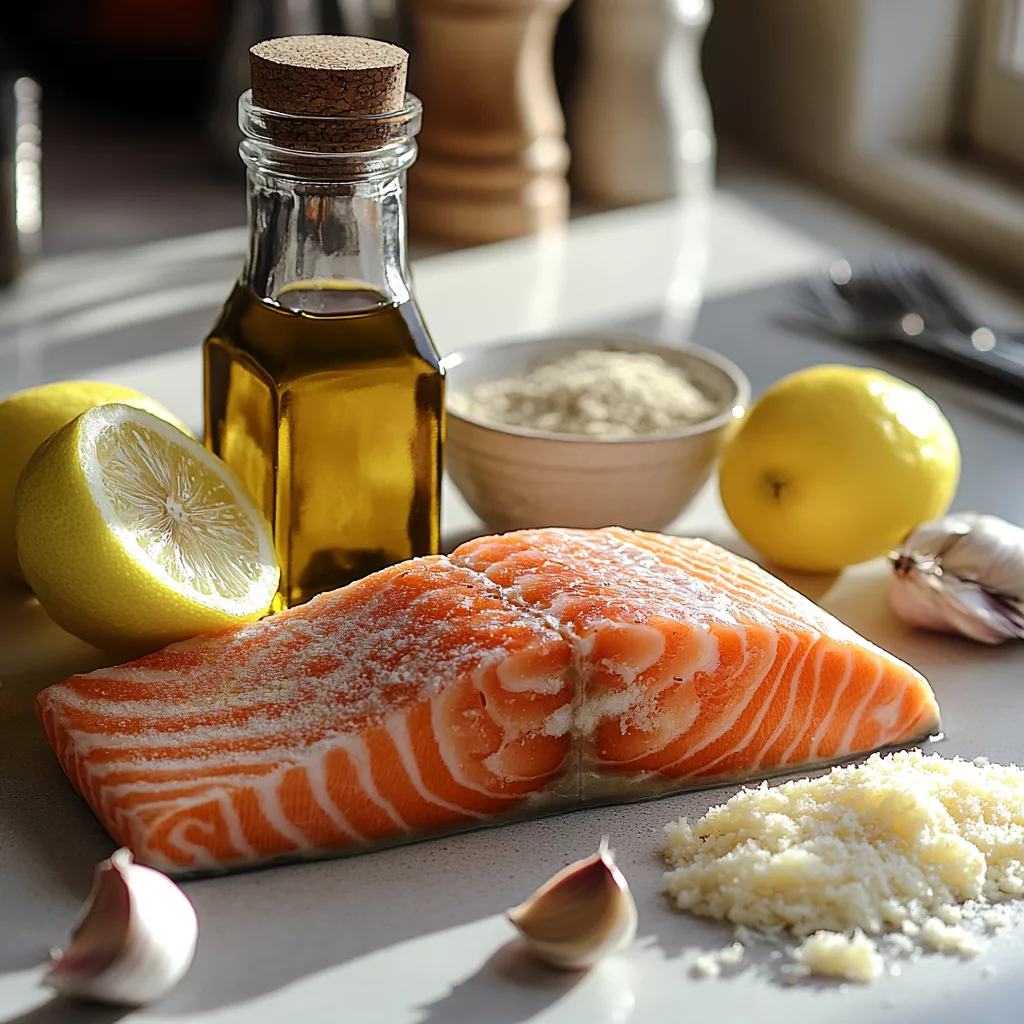 Crispy Parmesan Salmon Bake