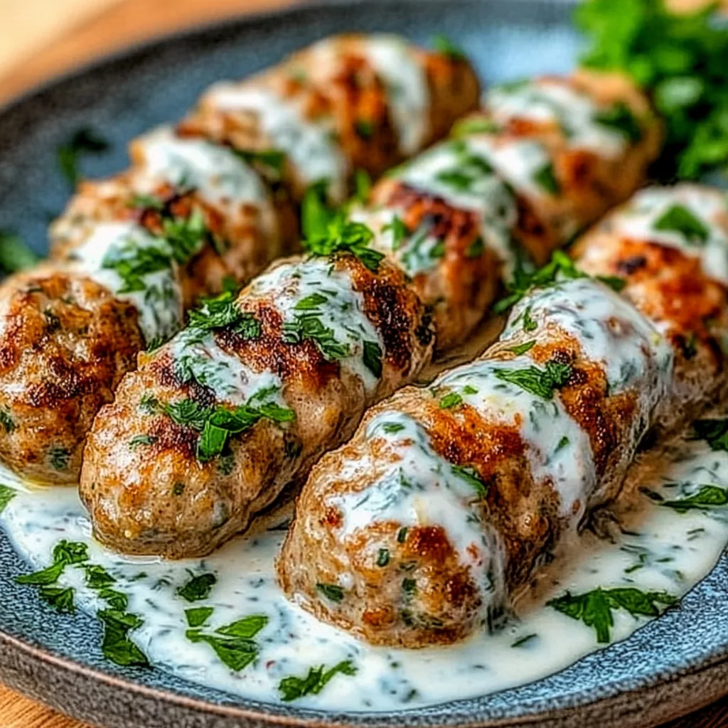 Irresistible Chicken Kofta with Garlic Yogurt Sauce