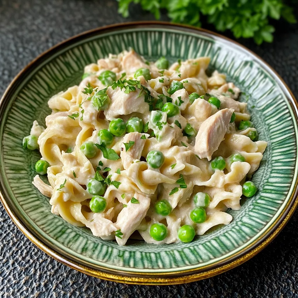Comforting Creamy Chicken and Pea Pasta: A Family Favorite